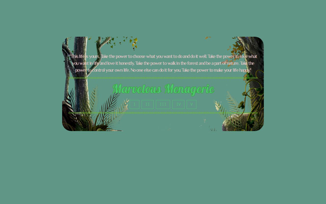 Marvelous Menagerie